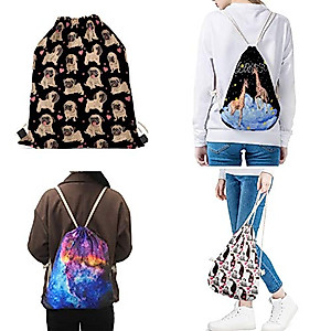 WELLFLYHOM Mushroom Frog Girls Cinch Bag Drawstring Backpack Purse for Kids Gym Sport String Sack Beach Swim Bag Cute Stuff Sack Travel Shoulder Handbag for Women Teens Gifts