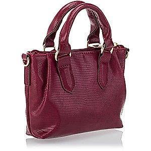 ANNE KLEIN Lizard Mini Crossbody, Bloodstone