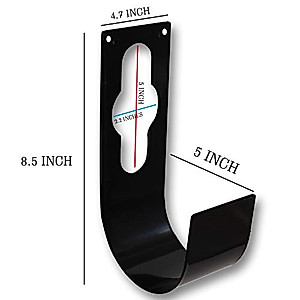 Hourleey Garden Hose Hanger, Heavy Duty Hose Holder Fit to 25ft 50ft 75ft 100ft Water Hose (1-Pack)