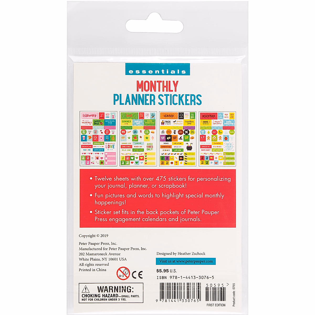 Essentials Month By Month Planner Stickers (set of 475 stickers)