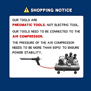 SAKAI Pneumatic Vacuum Cleaner Kit Dual Function Air Vacuum Blow Gun and Suction Vacuum Including Vacuum Bags, Tube & Accessories