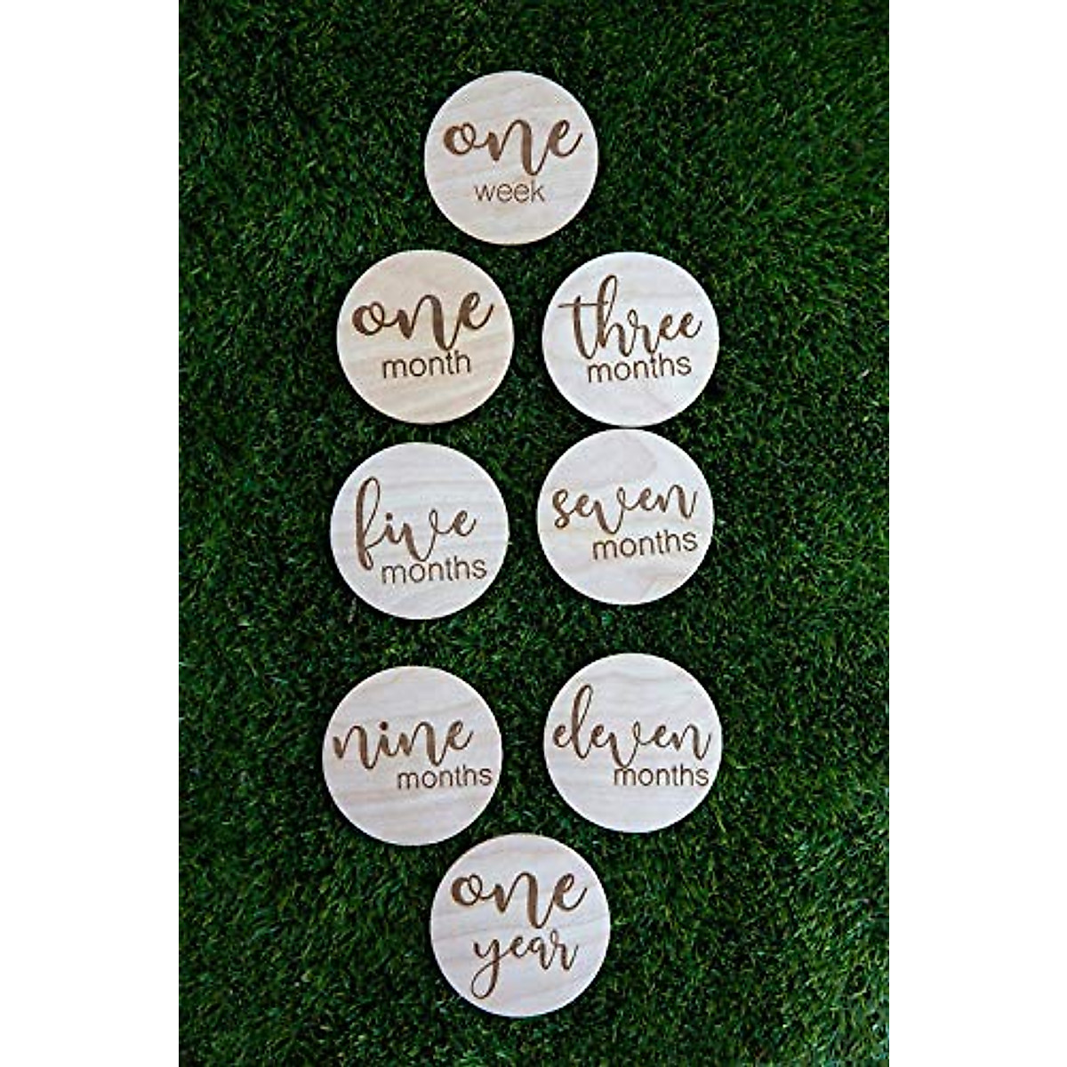 Baby Milestone Wood Circles