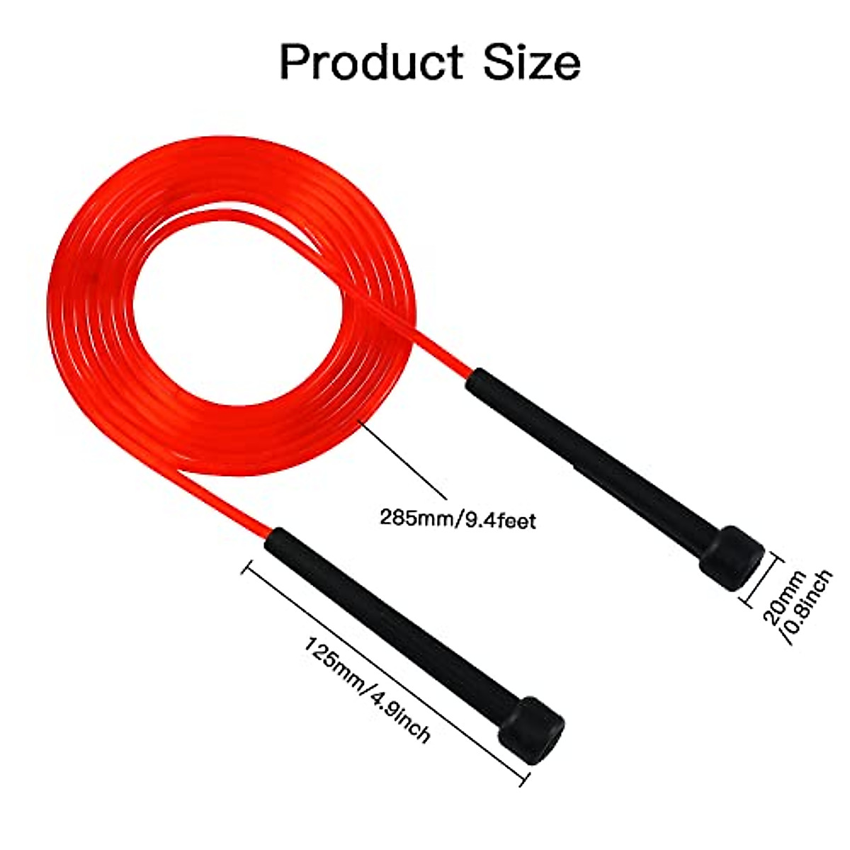 VIIBASE 10 Pack PVC Jump Rope for Cardio Fitness - Versatile Adjustable Skipping Rope for Women Men Kids, Speed Jump Rope for Exercise,9 Feet