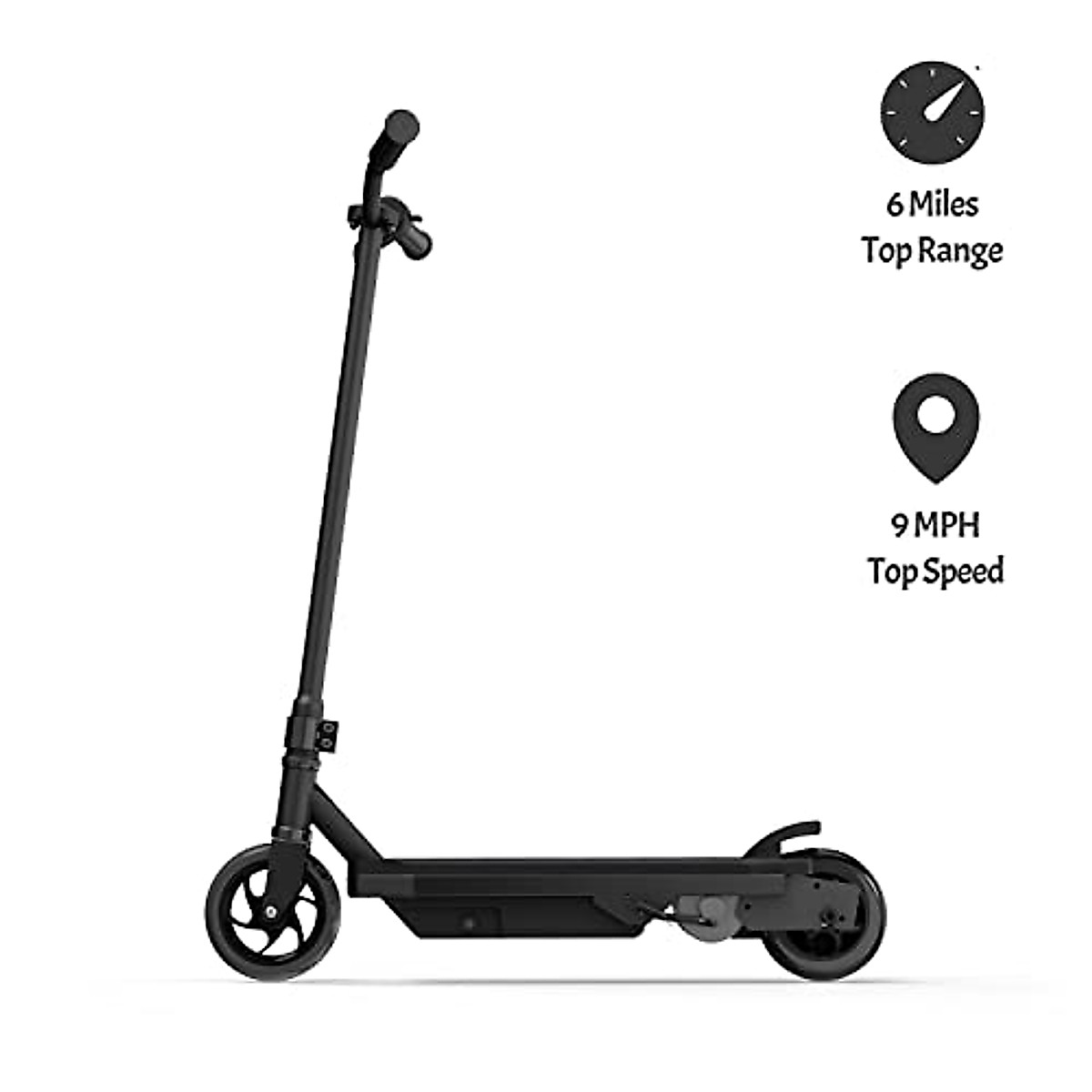 Jetson Echo Kids Electric Scooter, Thumb Throttle, 80-Watt Motor, Up To 9 MPH, Run Time Up To 40 Minutes Per Charge, Ages 8+, Black, JECHO-BLK