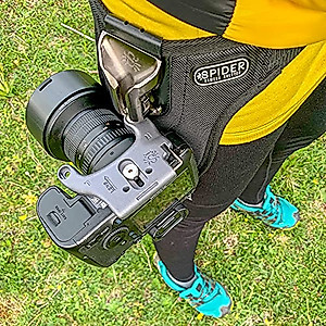 Spider Holster – SpiderPro DSLR Single Camera System v2 for Carrying ONE Professional Camera and Heavy Gear Featuring Belt with Built-In Self-Locking Camera Holster for Secure Quick-Draw Camera Access