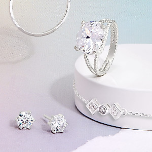 Silpada 'What a Stunner' Cubic Zirconia Ring in Sterling Silver, Size 8, Size 8