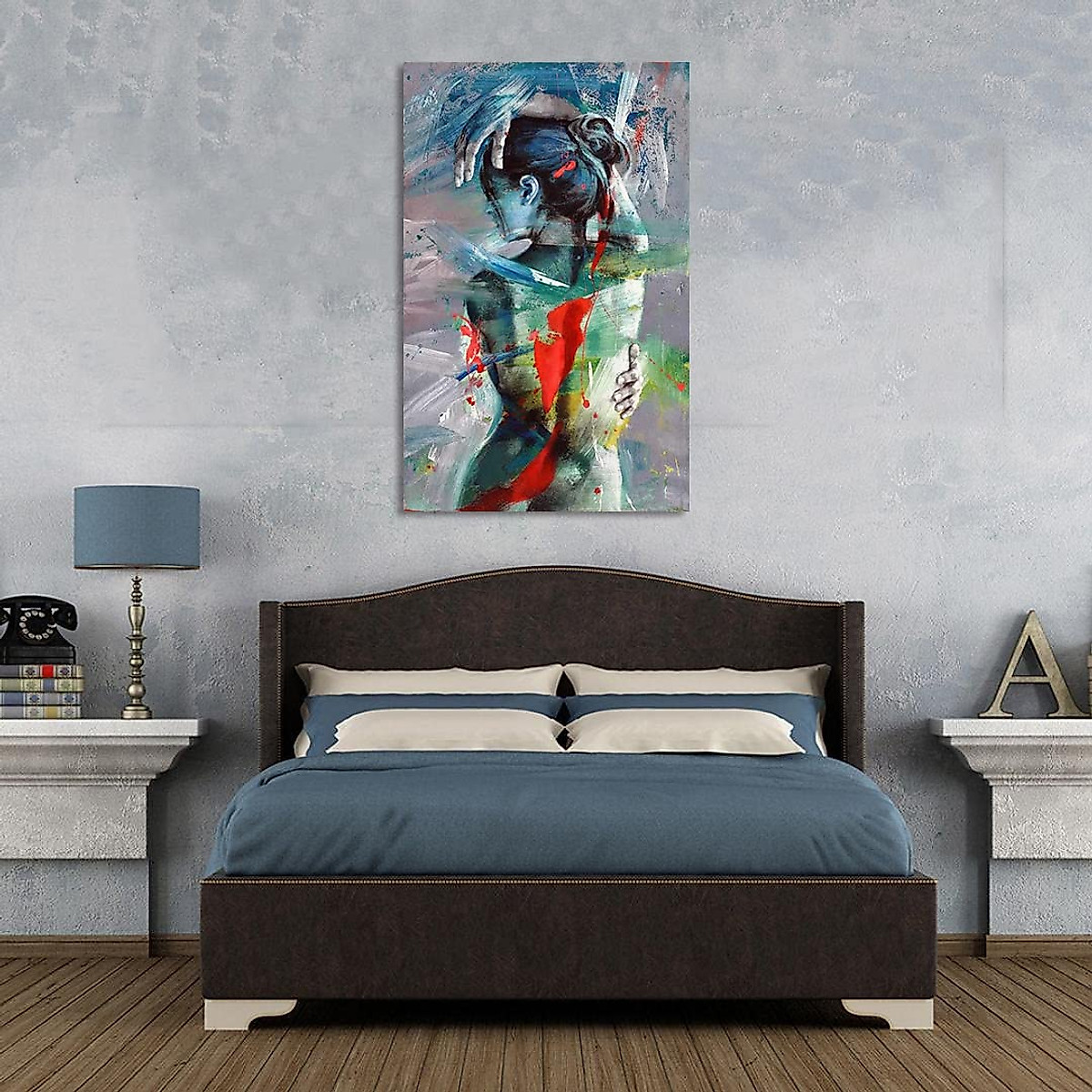 Girl Beautiful Back Photography Wall Art Woman Body Art Canvas Painting Art Print Modern Abstract Pop Artwork House Wall Decorations for Dorm Apartment Gallery-Wrapped Ready to Hang - 28"x44"
