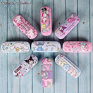 ADBGV 3Pack Cute Kitty Hard Shell Eyeglasses Cases Cartoon Protective Case with Glasses Cloth Storage Box Eyewear Retainer Holder for Girl Teen