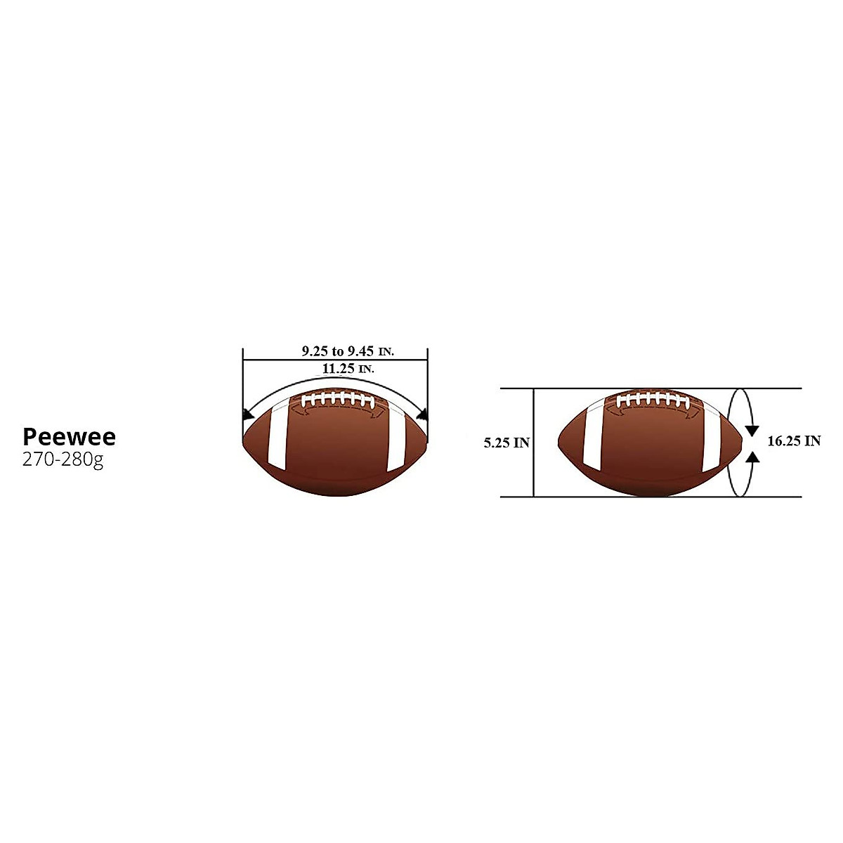 fun gripper Grip Zone 8.5 inch Pee Wee Football -Traditional, Black, Brown, Kids Perfect gripping Footballs by: Saturnian I P.E Supplier