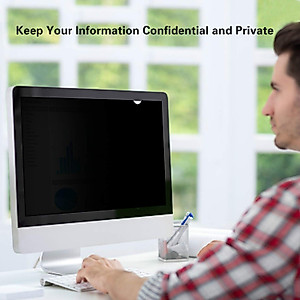 Skylarking 24 inches Computer Privacy Screen Filter, Anti-Spy Anti-Glare Screen Protector Film Compatible 24" Widescreen Computer Monitor with Aspect Ratio 16:9 (WxH:531mm x 298mm)