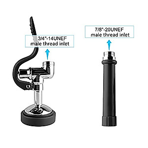 CWM Pre Rinse Sprayer Commercial Sink Faucet Spray Valve Chrome Finished (Black)