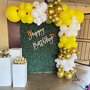 139PCS Sunflower Balloons Garland Kit with Artificial Sunflowers Yellow Balloons for Sunflower Theme Birthday Party Baby Shower