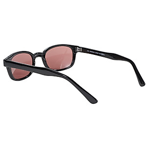 Pacific Coast Original KD's Biker Sunglasses (Black Frame/Rose Colored Lens)