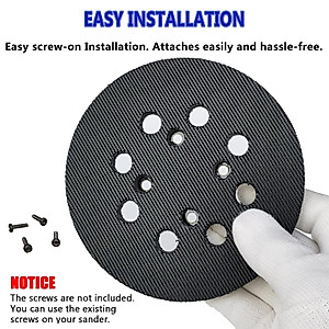 2 Pack 5 inch 8 Holes Sander Backing Pad, Hook and Loop, Replacement Pad for Random Orbit Sander