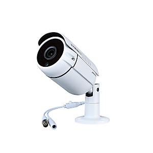 EVERSECU 1080P 2.0MP Coaxial Wired AHD/TVI/CVI/960H Bullet Analog Camera, 2MP Full HD Weatherproof CCTV Security Camera for Outdoor Surveillance, 3.6 mm Lens, Metal, White