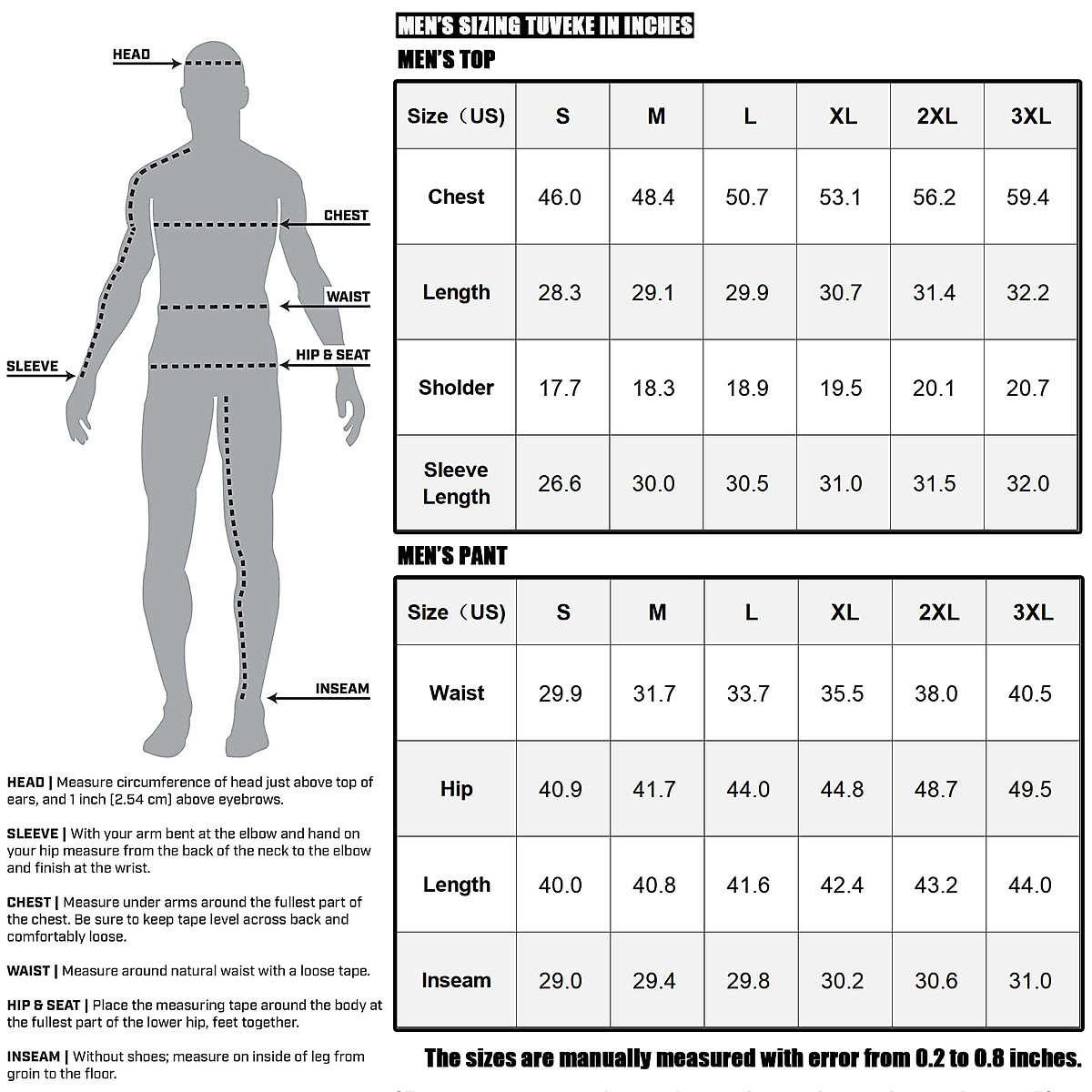 TUVEKE White Sweat Suits For Men Set 2 Piece Hoodie Jogger Track Suit Long Sleeve Tracksuit Running Jogging Sports Sweatsuits Hoodie and Pants M