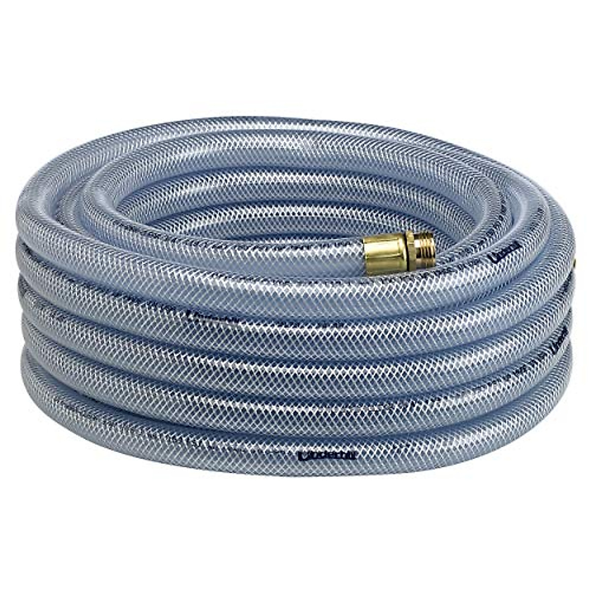 Underhill UltraMax Commercial Garden Water Hose 50 ft, Heavy-Duty, Flexible, Kink Free, Industrial, Non-Conductive, 600 psi, H75-050C, 3/4" x 50', Clear