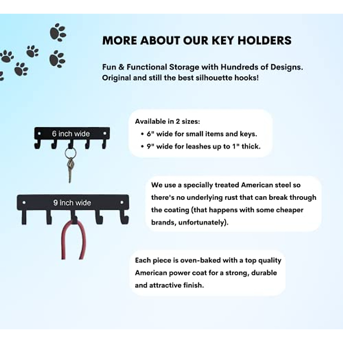 The Metal Peddler Deer Family #1 Key Rack Hanger - Small 6 inch Wide - Made in USA; Wall Mount for Wildlife Lovers