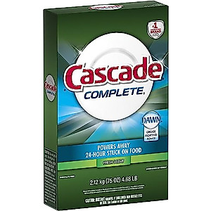 Cascade Complete Powder Dishwasher Detergent, Fresh Scent, 75 oz, White