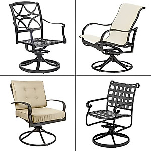 Project Patio Swivel Rocker Chair 1/2" Nylon Stem Bumper Outdoor Furniture Floor Protector Feet - 25 Pack - White