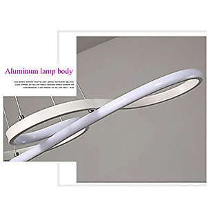 Modern LED Acrylic Chandelier Dining Room Dimmable 3000K~6500K Remote Control Pendant Lights Color/Brightness Adjustable Half Flush Mount Ceiling Hanging Lamp Fixture for Bedroom Livingroom Lighting