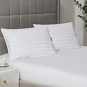 DOWNLITE Extra Soft Hypoallergenic Down Alternative Bed Pillow - Stomach Sleeper Pillow (Standard/Queen)