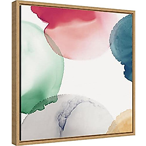 Amanti Art Framed Canvas Wall Art Print Delicate Transparency II by Emma Peal (16 in. W x 16 in. H), Sylvie Maple Frame - Small