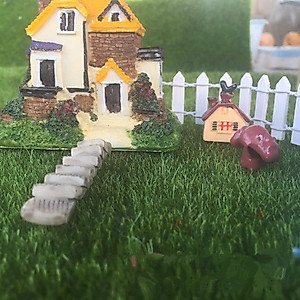 Ymeibe 35 Inch 2-Pack Miniature Fairy Garden Fence Wood Decorative Ornament Fence for Dollhouse Succulent Plant Pot DIY Diorama Project Height 2 inch (Brown)