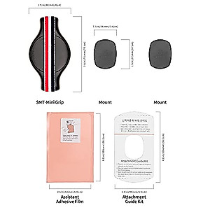 Sinjimoru Detachable Wool-Band Phone Grip Holder, Wireless Charging Compatible Cell Phone Holder for Hand for Galaxy & iPhone Case. Sinji Mount Mini Grip French Red