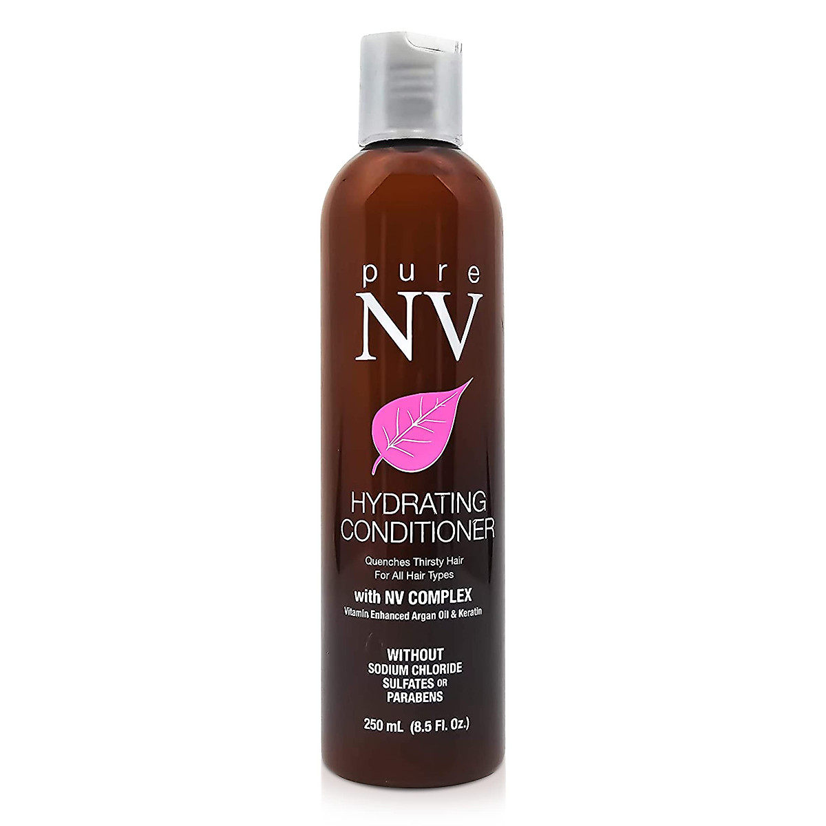Pure NV Hydrating Conditioner For Ultimate Hydration, Softness & Shine, Made From Natural Vitamins & Minerals, Keratin, Collagen & Argan Oil Infused To Repair, Restore & Strengthen 8.5 Oz.