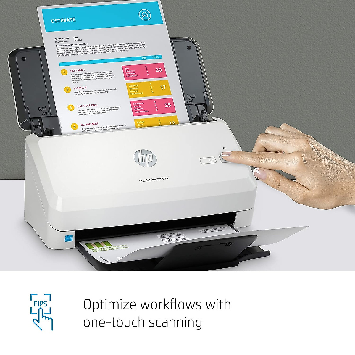 HP ScanJet Pro 3000 s4 Sheet-Feed Scanner (6FW07A)