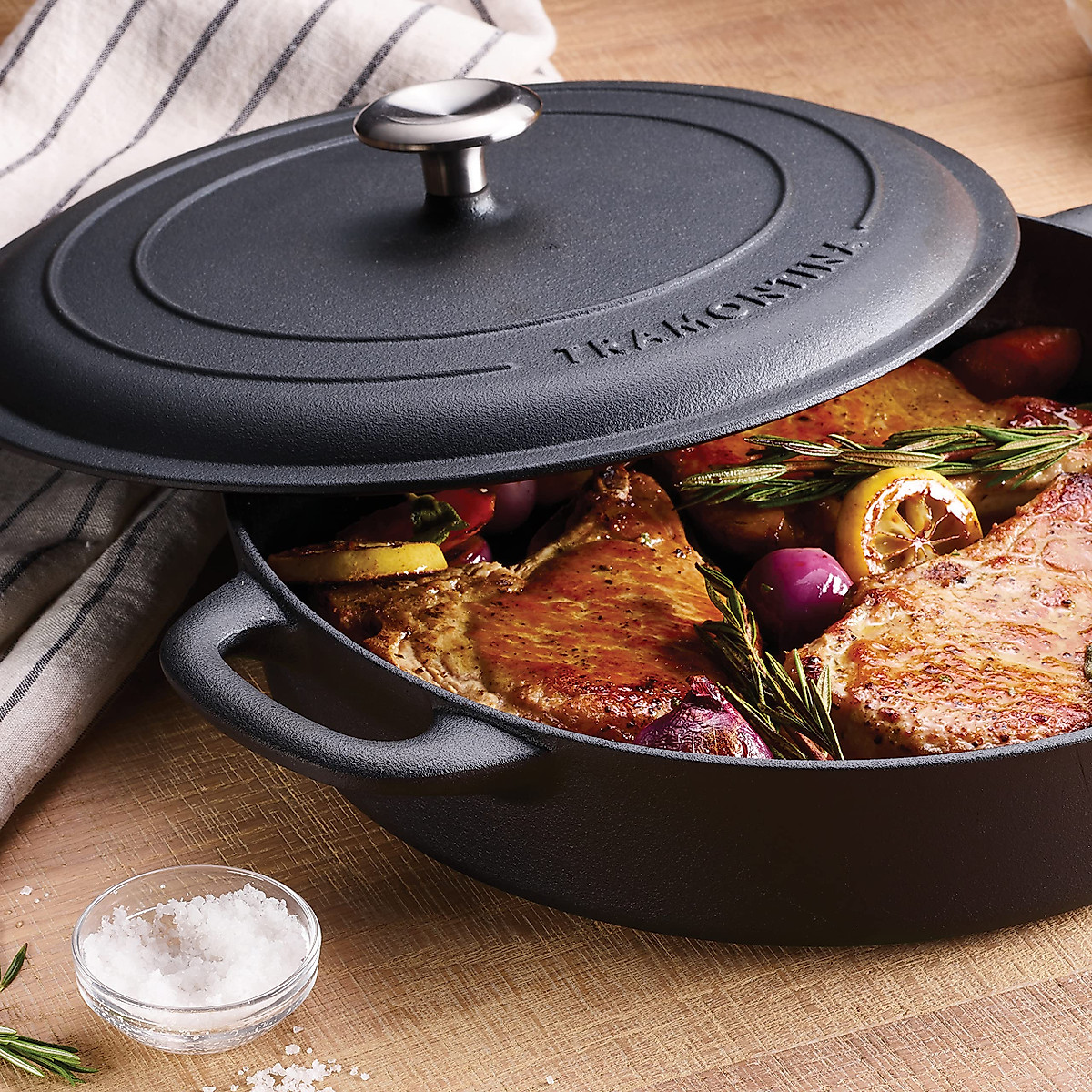 Tramontina Covered Cast Iron Skillet 12.5 inch, 80131/340DS