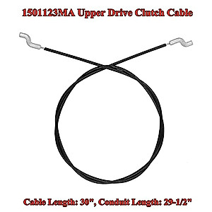 Wanotine 1501123MA Upper Drive Clutch Cable for Murray Craftsman Front Wheel Drive 2-Stage Snow Thrower Snowblower 1501123 MT1501123MA