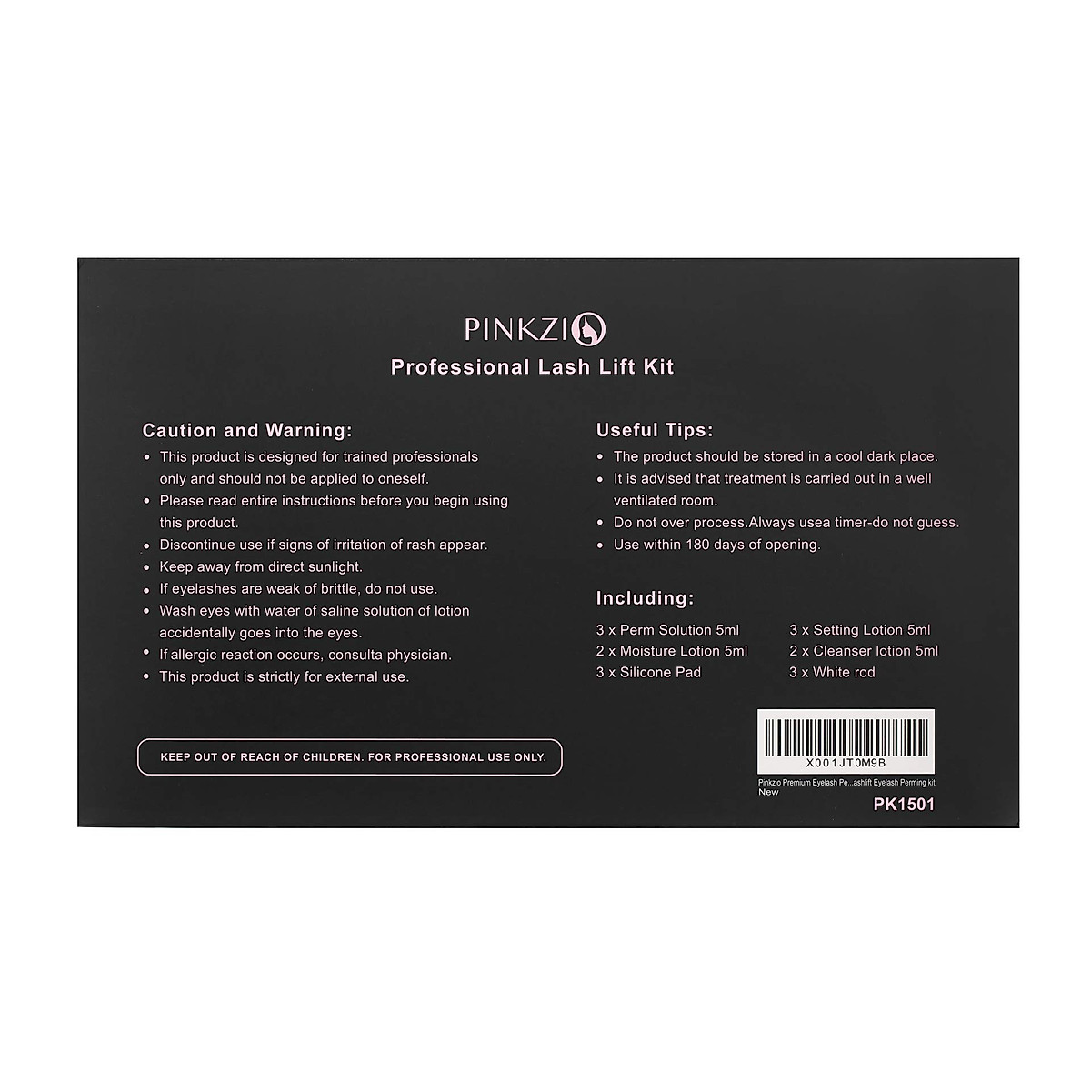 PINKZIO Lash Lift Kit, Professional Eyelash Perm Kit, Safe Perming Wave, Semi-Permanent Lash Curling for Salon