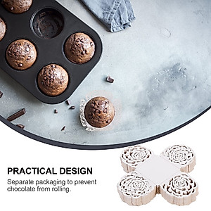 Alipis Chocolate Box Gift Chocolate Box Gift 50pcs Truffle Wrappers Paper Chocolate Paper Candy Cups Small Hollow-out Flower Truffle Wrappers Liners Cups Cupcake Liners