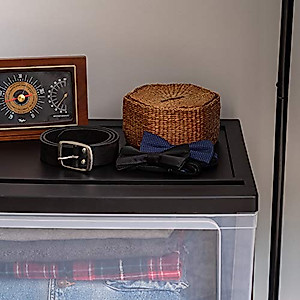 IRIS USA Plastic 3 Drawer Wide Storage Drawer Cart with 4 Caster Wheels for Home, Closet, Bedroom, Bathroom, Office, Laundry, Kitchen, Craft Room, Nursery and School Dorm, Black, Set of 1