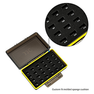 20 USB A + 4 USB C Slots 1" Mini USB Device Anti-Lost Storage Holder Case for PC Laptop Small USB Flash Drive Thumb Drive Dongle Adapter USB A C Converter Nano USB WiFi Adapters