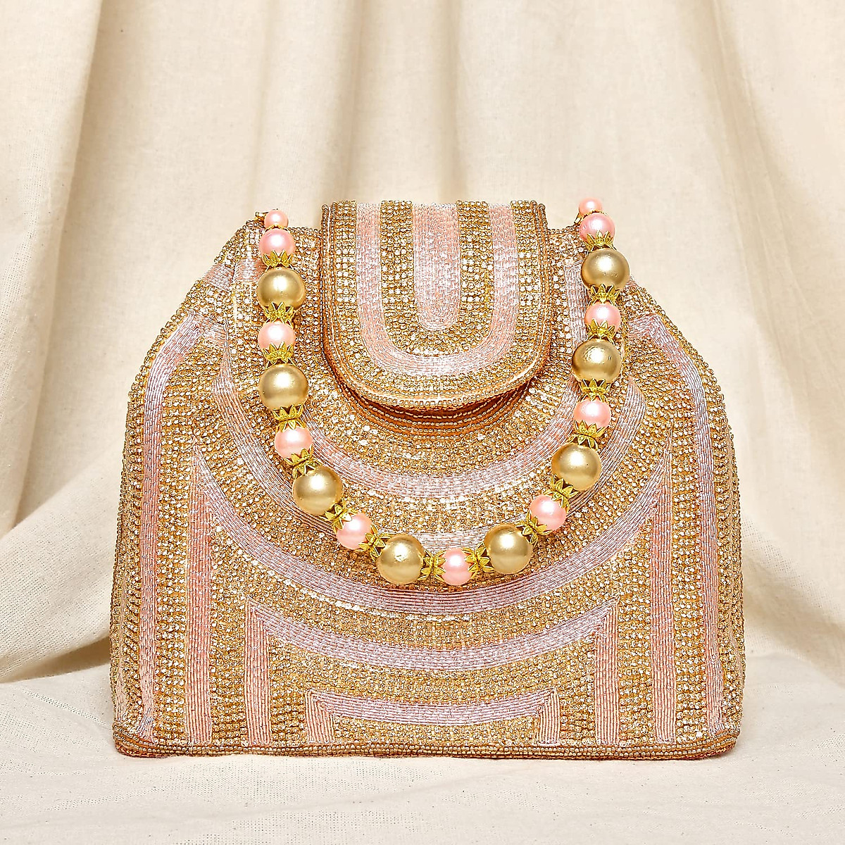 Aheli Potli Bags Gift for Women Evening Bag Clutch Ethnic Bride Purse with Drawstring