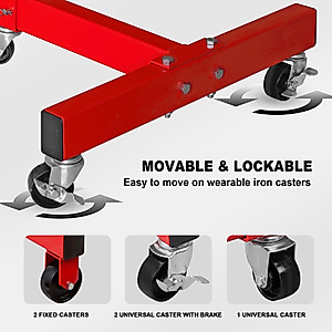 BIG RED T26801 Torin Steel Rotating Engine Stand with 360 Degree Rotating Head and Folding Frame: 3/4 Ton (1,500 lb) Capacity, Red