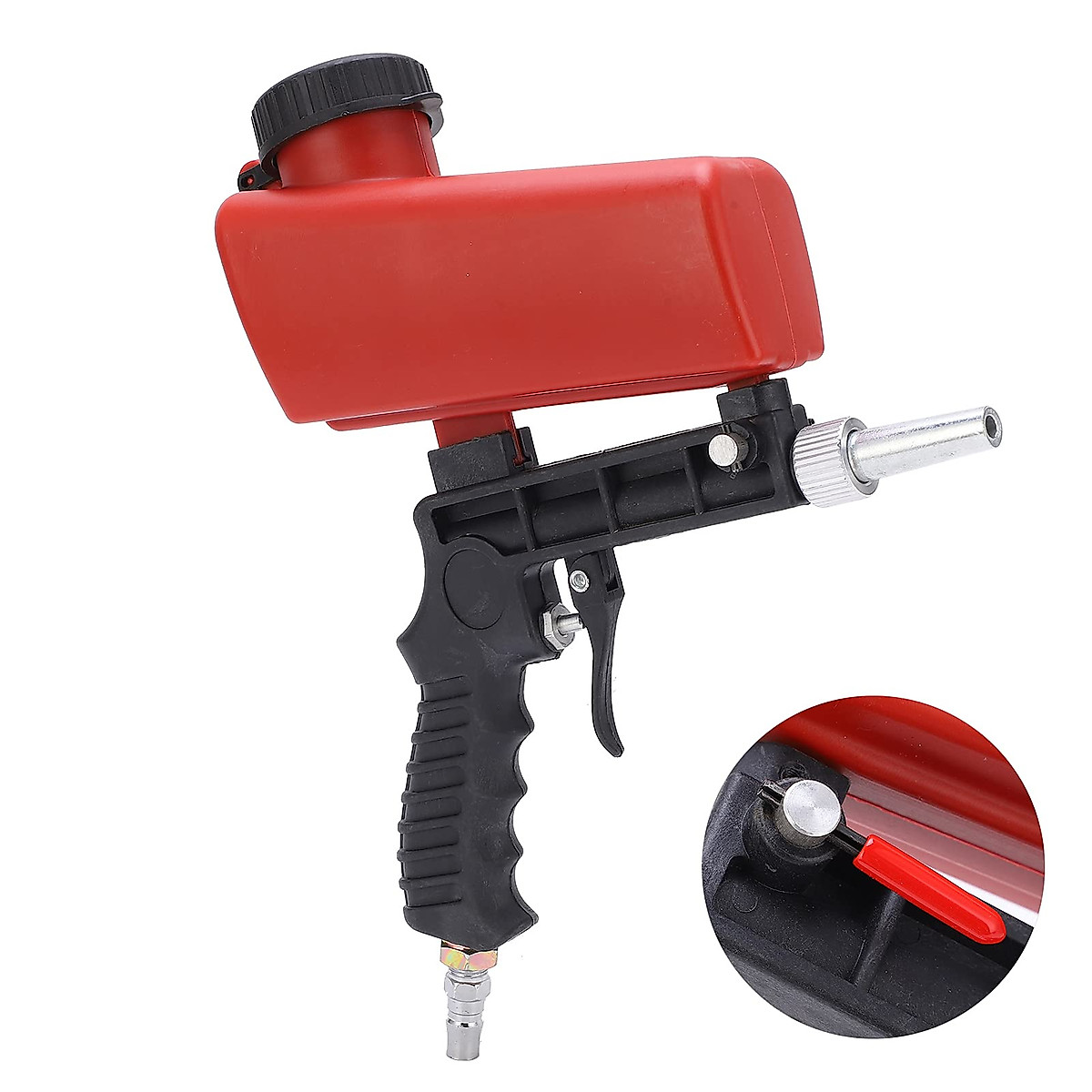 Sand Blasters,Sand Blaster Gun Kit for Air Compressor,Handheld Pneumatic Sandblaster Carbon Steel Small 90psi Sand Blaster Gun Set Spray Gun Blasting Machine with Container for