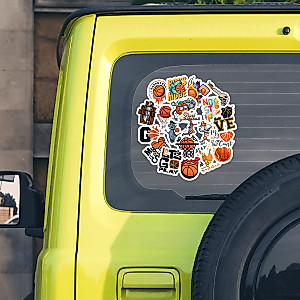 GOLEEX 20 Pack Pcs Waterproof Vinyl Basketball Stickers Items for Boys Men Kids Funny Craft Gifts for Scrapbooking Laptop Helmet Cars Bottles Sports Players Decals Sticker Packs