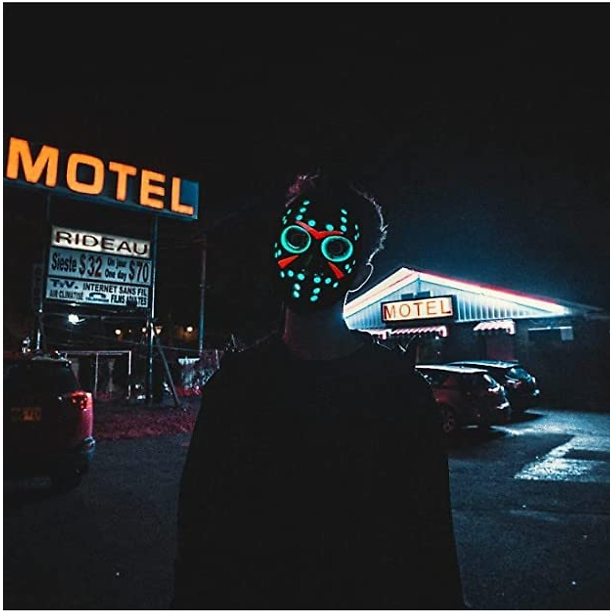 SOUTHSKY LED Mask,M205,Full Face Masks with Luminous Blue Neon Lights for Halloween,Festival,Carnival,Fancy Costume,Cosplay Party