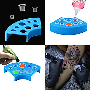 300Pcs Tattoo Ink Caps with 2 Cups Holders - 300Pcs Mix Sizes Disposable Tattoo Ink Cups for Pigment Tattoo Kit, Tattoo Supplies, Tattoo Accessory (#9mm, 13mm, 15mm)