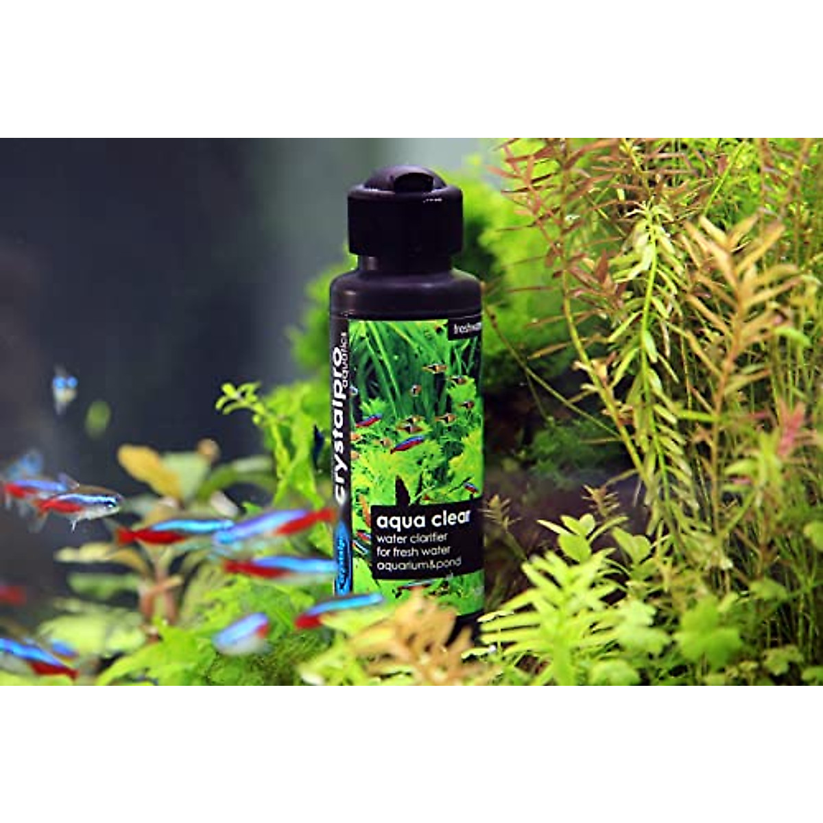 Crystalpro Water Clarifier 4.22 Oz - Aqua Clear Treats 660 Gallons - Water Clarifier for Fish Tank Clears Cloudy Water for Freshwater Aquariums and Fish Pond - Aquarium Water Clarifier