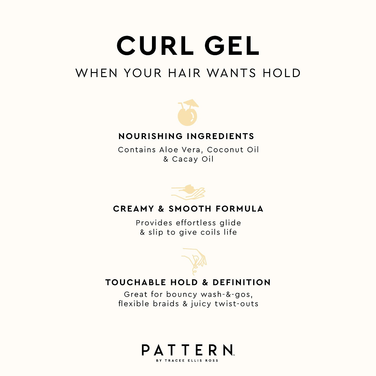 PATTERN Beauty by Tracee Ellis Ross Curl Gel, 3 Fl Oz, Travel Size, Best for Curlies, Coilies and Tight-Textured, 3a to 4c