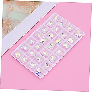 EXCEART 84 Pcs Eyeglass Kit Clear Beads Charm Necklace Glass Teardrop Glass Loose Beads Jewelry Making Pendants Acrylic Beads Satellite Drill Set Crystal Aurora Teardrop Earrings