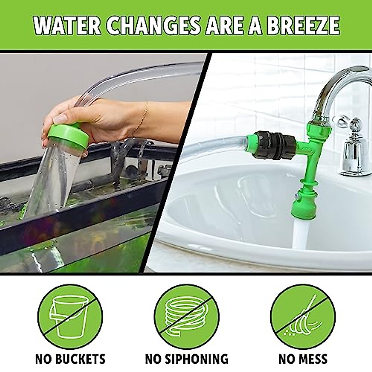 Python No Spill Clean and Fill Aquarium Maintenance System, Gravel Cleaner and Water Changer, 100 Foot