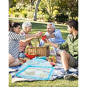 Comforer Food Cover Mesh Food Tent, 17 Inches, Nylon Covers, Pop-Up Umbrella Screen Tents, Collapsible and Reusable Patio Bug Net for BBQ, Picnics, Parties, Camping, Outdoor - 6 Colors