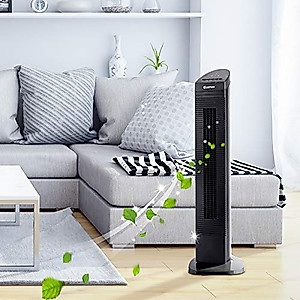 COSTWAY Tower Fan, 3-Speed Portable Oscillating Fan, Digital Control/w Remote Control, 9-Hour Timer, LCD Display, Oscillating Tower Fan (35-Inch)