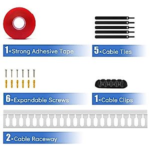 Cable Duct Management Raceway Kit, 31.4" (2 x 15.7) Server Rack Cable Management, Cable Management for Hide Network HDMI VGA Cable, Open Slot Cable Track Desk Wire Channel, Cable Raceway White 2 Pack